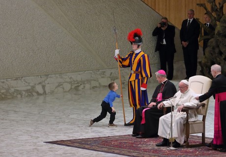 Young Child Seen Playing Near Pope Editorial Stock Photo - Stock Image ...