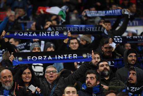 Inter Milan Fans Cheer Their Team Editorial Stock Photo - Stock Image ...