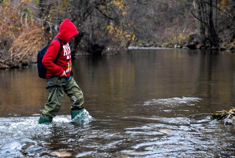 Marko Arsovski Crosses River Pcinja Which Editorial Stock Photo - Stock ...