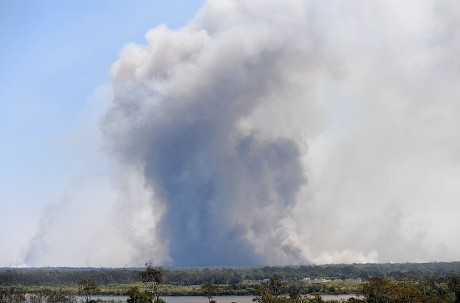Thick Smoke Rises Large Bushfire Near Editorial Stock Photo - Stock ...