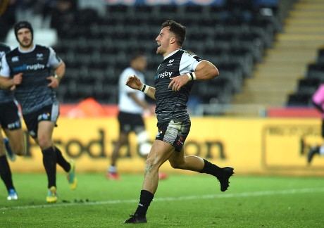 Luke Morgan Ospreys Scores His Third Editorial Stock Photo - Stock ...