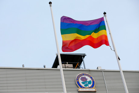 Rainbow Flag Flying Outside Ewood Park Editorial Stock Photo - Stock ...