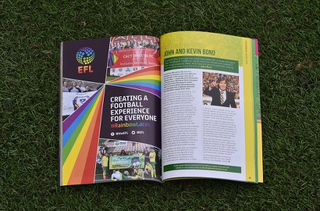 Matchday Programme Rainbow Laces Campaign Branding Editorial Stock ...