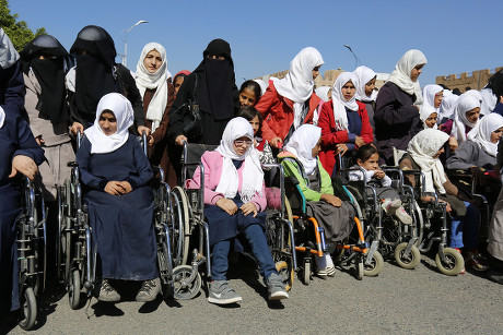 Yemeni Disabled People Participate Rally Against Editorial Stock Photo ...