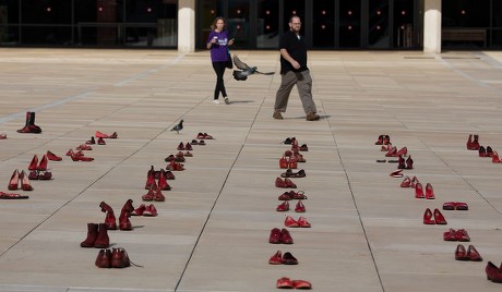 Red Shoes On Display Central Square Editorial Stock Photo - Stock Image ...