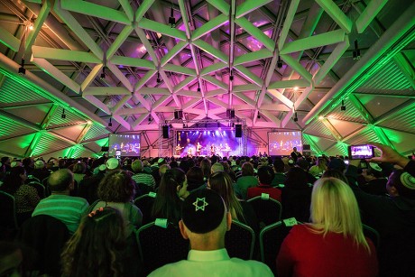 Israeli The Revivo Project band perform during Hanukkah in Budapest ...