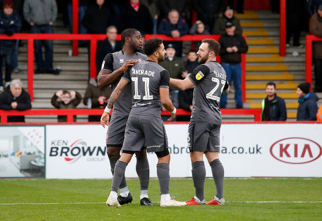 Lincoln Citys John Akinde Celebrates Winning Editorial Stock Photo ...