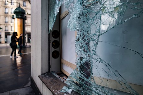 Smashed Shop Windows Seen Near Champs Editorial Stock Photo - Stock ...