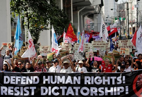Filipino Human Rights Advocates Stage Protest Editorial Stock Photo ...
