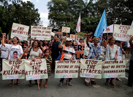 Filipino Human Rights Advocates Stage Protest Editorial Stock Photo ...