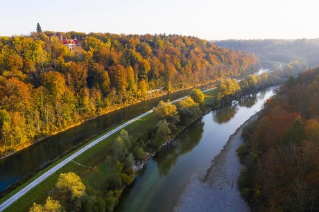 Isar Channel Isar Castle Schwaneck Pullach Editorial Stock Photo ...