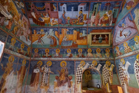 Frescoes St Nicholas Chapel Moraca Monastery Editorial Stock Photo ...