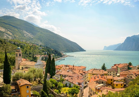 View Old Town Turbel Torbole Lake Editorial Stock Photo - Stock Image ...