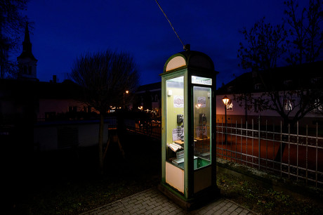 Old Outdoor Public Telephone Booth Seen Editorial Stock Photo - Stock ...