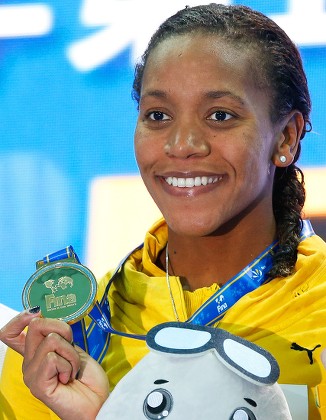 Alia Atkinson Jamaica Poses Her Gold Editorial Stock Photo - Stock ...