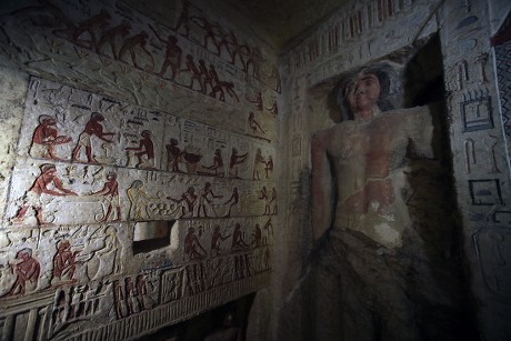 View Statues Inside Newlydiscovered Tomb Wahtye Editorial Stock Photo ...