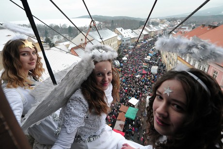 Angels Descend Church Tower Traditional Advent Editorial Stock Photo ...