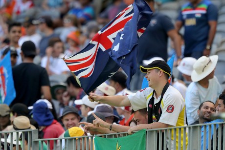 Australian Supporter Flies Flag On Day Editorial Stock Photo - Stock ...