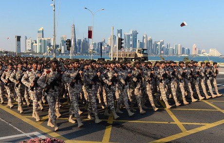 Qatari Soldiers Participate Military Parade Mark Editorial Stock Photo ...