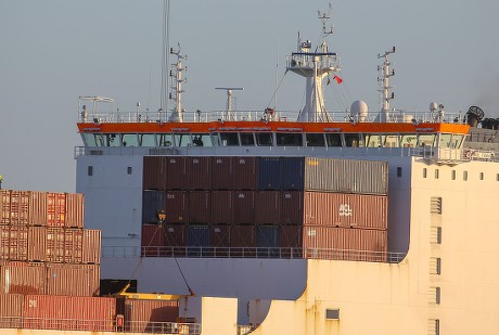 Cargo Ship Grande Tema Berthed Tilbury Editorial Stock Photo - Stock ...