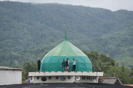 People Climb On Mosque Dome After Editorial Stock Photo - Stock Image ...