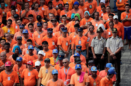 Filipino Jail Guards Stand Guard Amongst Editorial Stock Photo - Stock ...