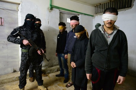 ISIS fighters POWs Captured by YPG, Al-Ya'robiya, Syria - 14 Dec 2014 ...