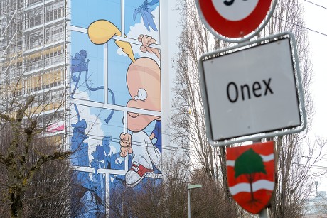 View Second Giant Fresco Depicting Cartoon Editorial Stock Photo ...