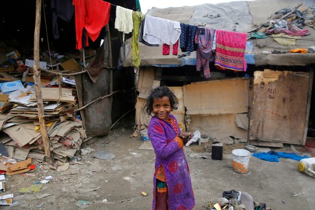 Indian Rag Picker Girl Looks On Editorial Stock Photo - Stock Image ...