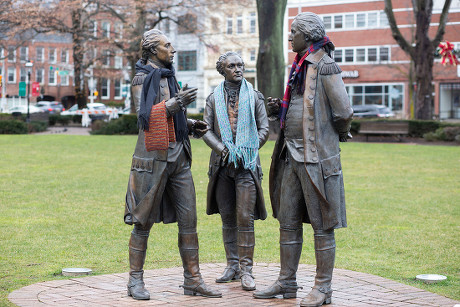 Winter Scarves Have Been Put Around Editorial Stock Photo - Stock Image ...