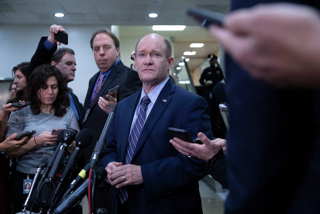 Senator Christopher Coons Democrat Delaware Speaks Editorial Stock ...