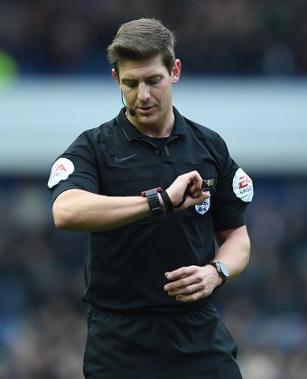 Referee Robert Jones Checks His Watch Editorial Stock Photo - Stock ...