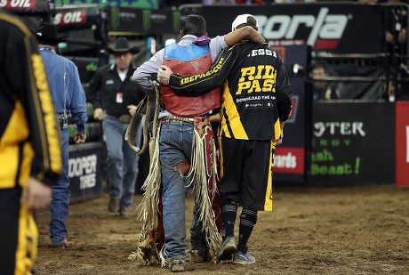 Injured Bull Rider Helped Out Ring Editorial Stock Photo - Stock Image ...