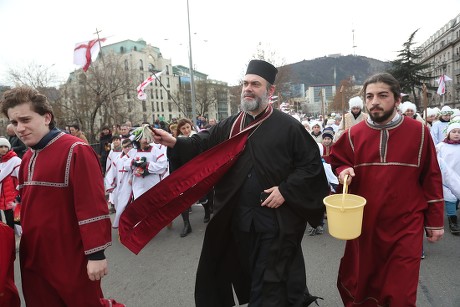 Georgian Orthodox Priest Takes Part Alilo Editorial Stock Photo - Stock ...