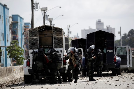 Antiriot Agents Fire Rubber Bullets During Editorial Stock Photo ...