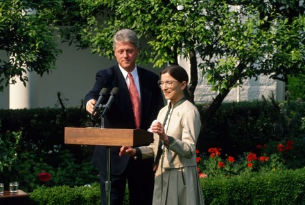 President William Clinton Introduces Judge Ruth Editorial Stock Photo ...