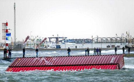 Tugboat Brings Two Overboard Containers Ship Editorial Stock Photo ...