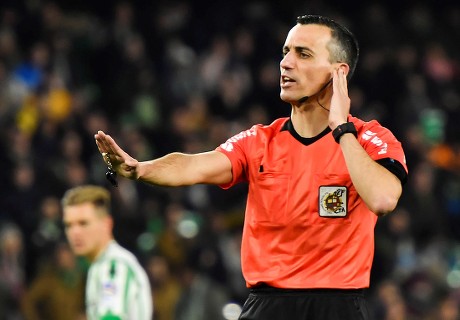 Spanish Referee Jaime Latre Reacts During Editorial Stock Photo - Stock ...