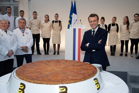French President Emmanuel Macron Stands By Editorial Stock Photo ...