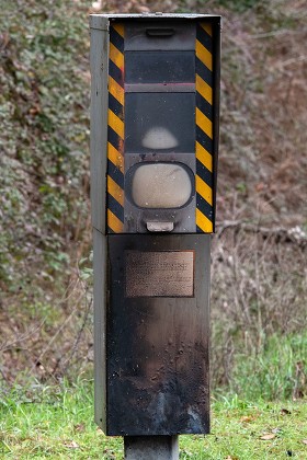 Vandalized Speed Camera Near Martignas France Editorial Stock Photo ...