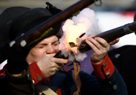 Reenactor Fires Musket On Sidelines New Editorial Stock Photo - Stock ...
