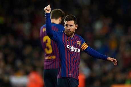 Lionel Messi Fc Barcelona Celebrates His Editorial Stock Photo - Stock ...