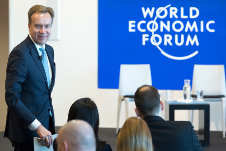 World Economic Forum, WEF, Cologny, Switzerland - 15 Jan 2019 Stock ...