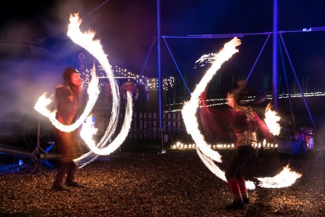 Fire Twirlers Perform On First Day Editorial Stock Photo - Stock Image ...