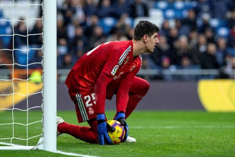 Real Madrids Goalkeeper Thibaut Courtois Action Editorial Stock Photo ...