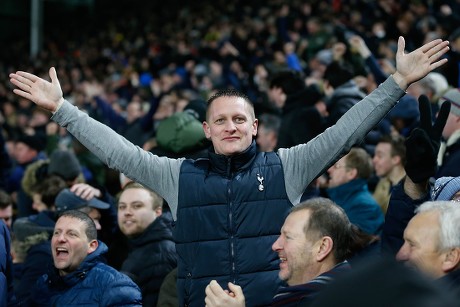 Tottenham Hotspur Fans Celebrating During Premier Editorial Stock Photo ...