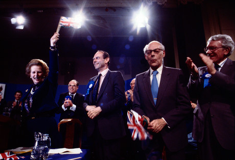 Margaret Thatcher On Stage Norman Tebbit Editorial Stock Photo - Stock ...