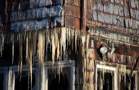 Farmhouse Fire in Billerica Massachusetts, USA - 22 Jan 2019 Stock ...