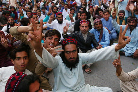 Supporters Pashtun Tahaffuz Movement Ptm Shout Editorial Stock Photo ...