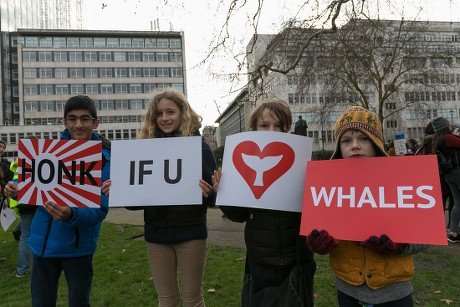 Anti-Whaling protest, London, UK - 26 Jan 2019 Stock Pictures ...